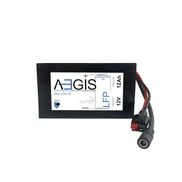 Aegis 12V 12Ah LiFePO4 Battery Pack | LFP 12V LiFePO4 Battery - PVC ...