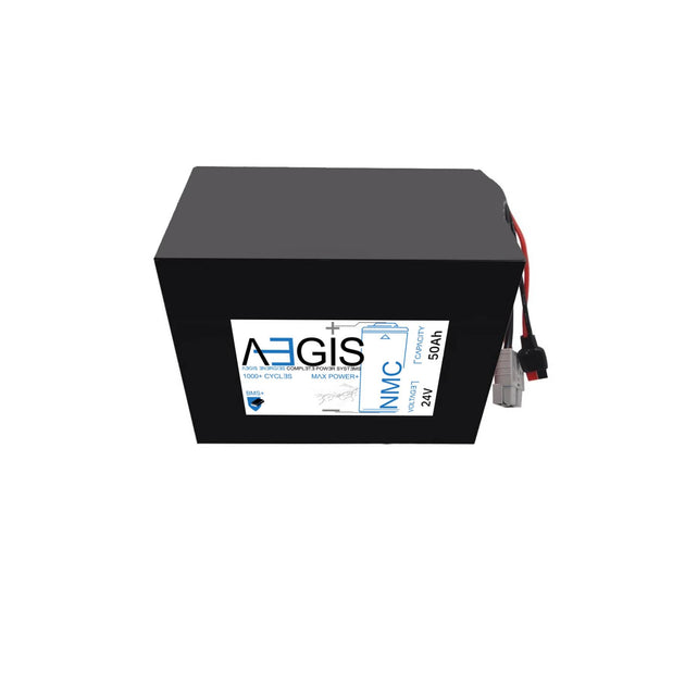 Aegis 24V 50Ah Lithium Ion Battery Pack | NMC 24V Lithium Battery ...
